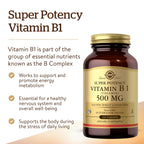 Vitamin B1 500 mg for nerve health
