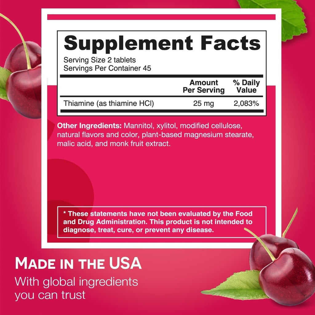 Vitamin B1 for energy support