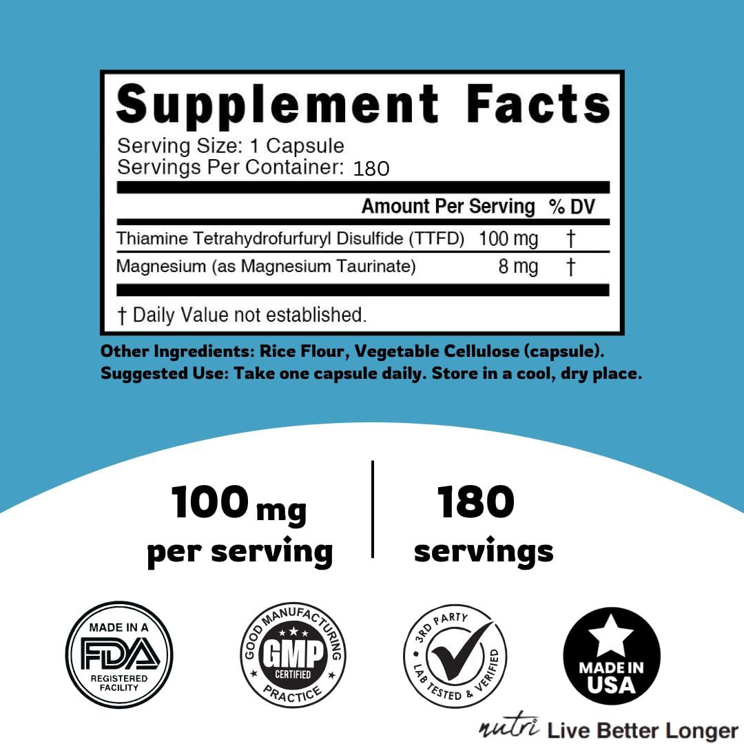 Vitamin B1 for energy support