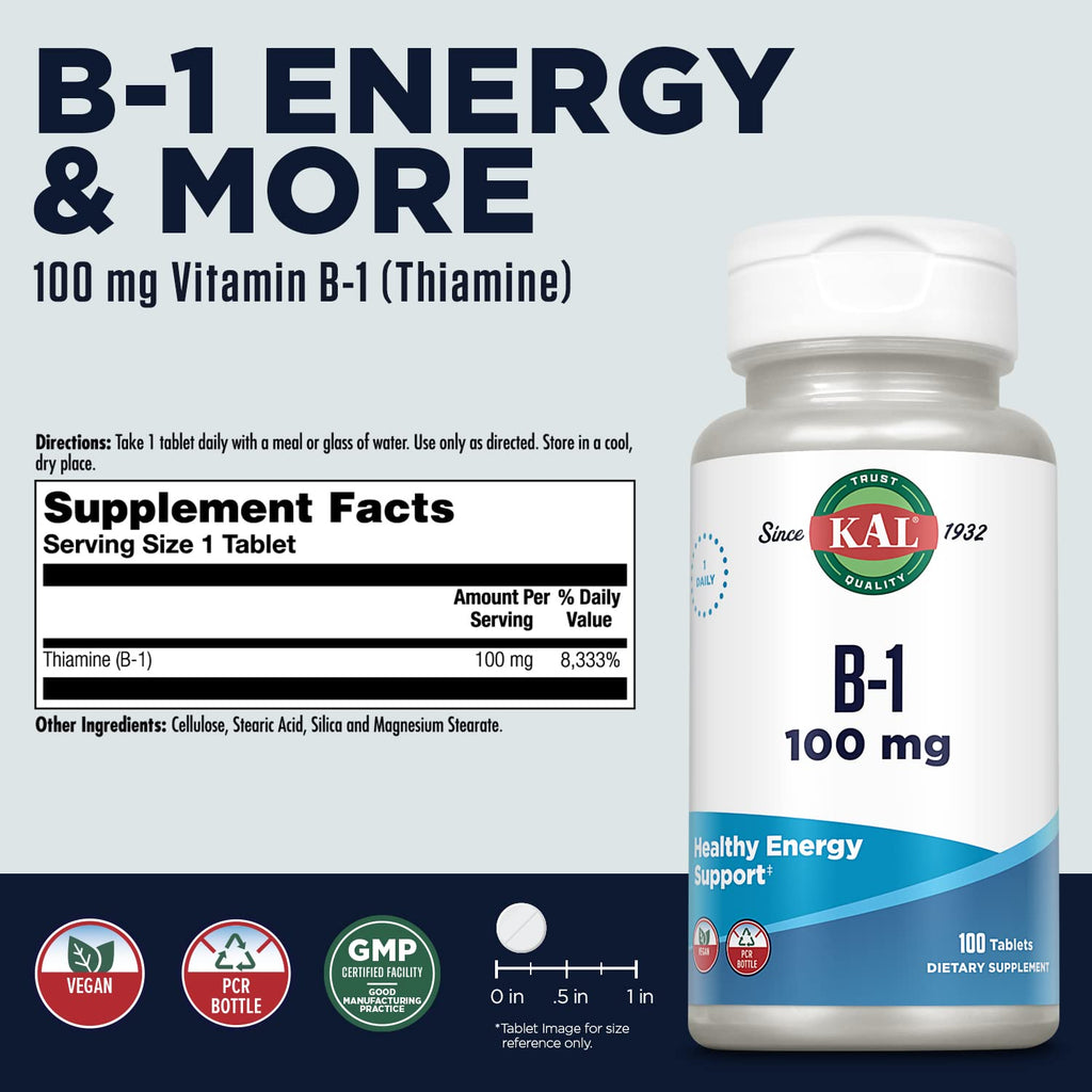Vitamin B1 for energy support
