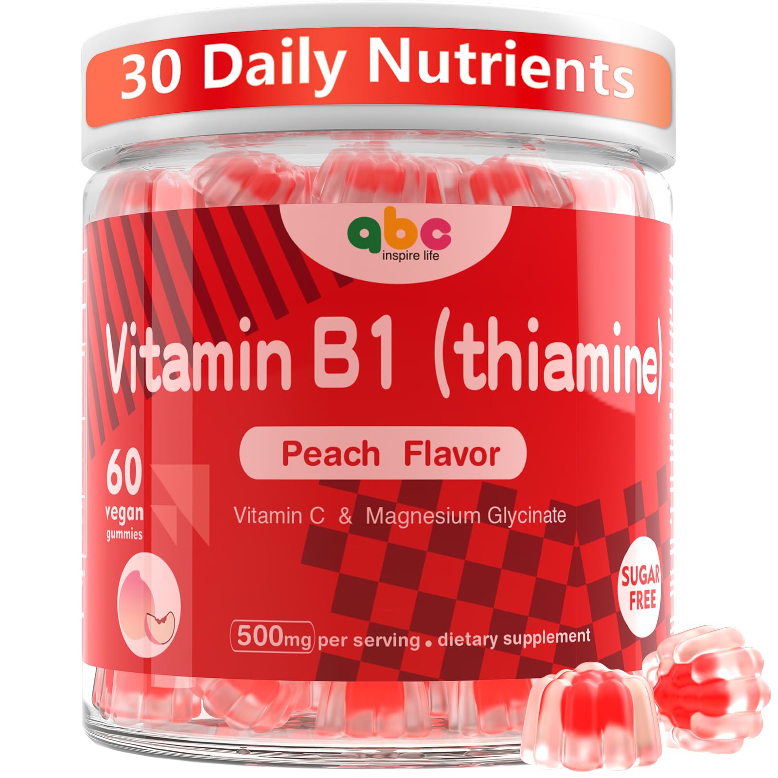 Vitamin B1 gummies for energy boost