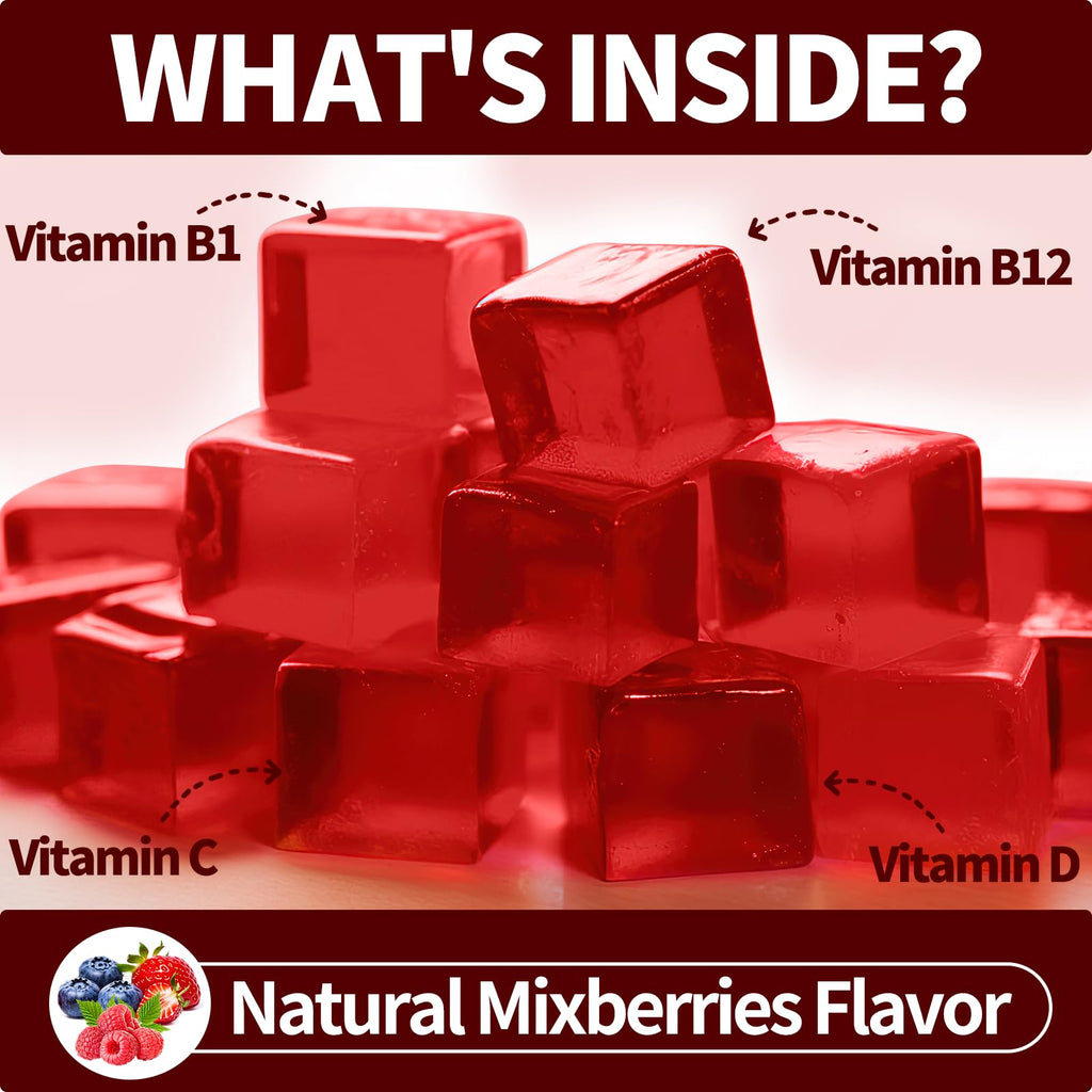 Vitamin B1 gummies in convenient 2 pack
