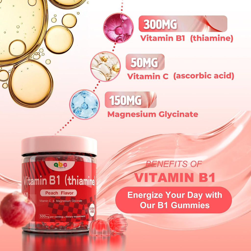 Vitamin B1 gummies support nerve health
