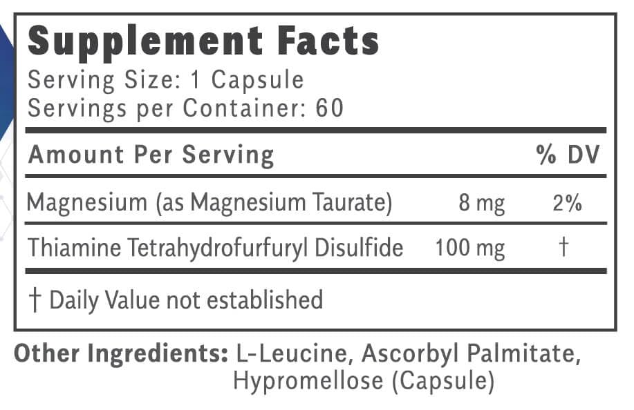 Vitamin B1 supplement for energy support