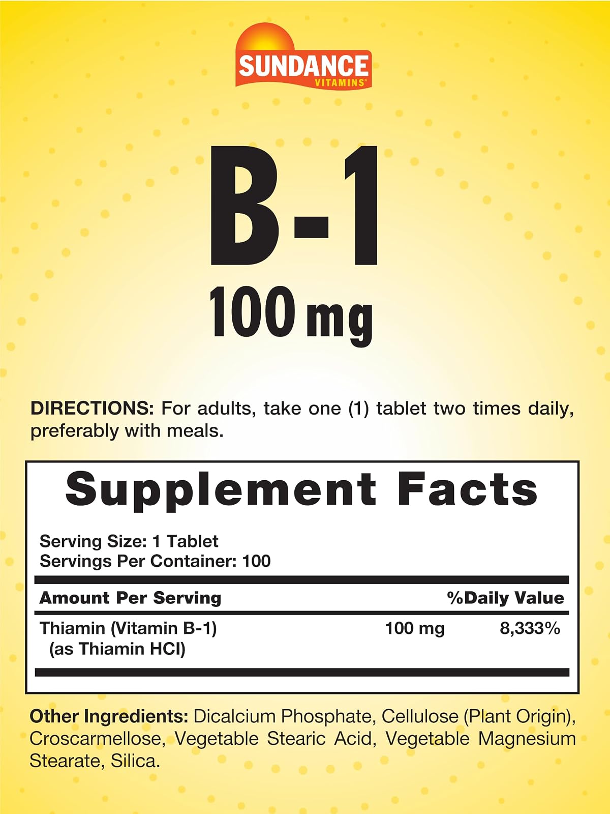 Vitamin B1 supplement for energy