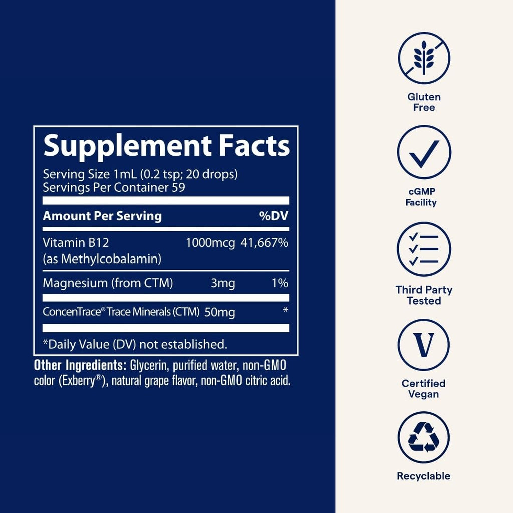 Vitamin B12 1000 mcg for overall wellness