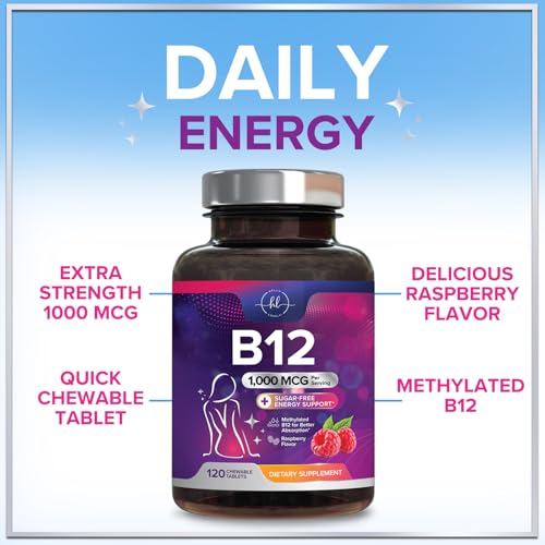 Vitamin B12 120 count for long-lasting supply