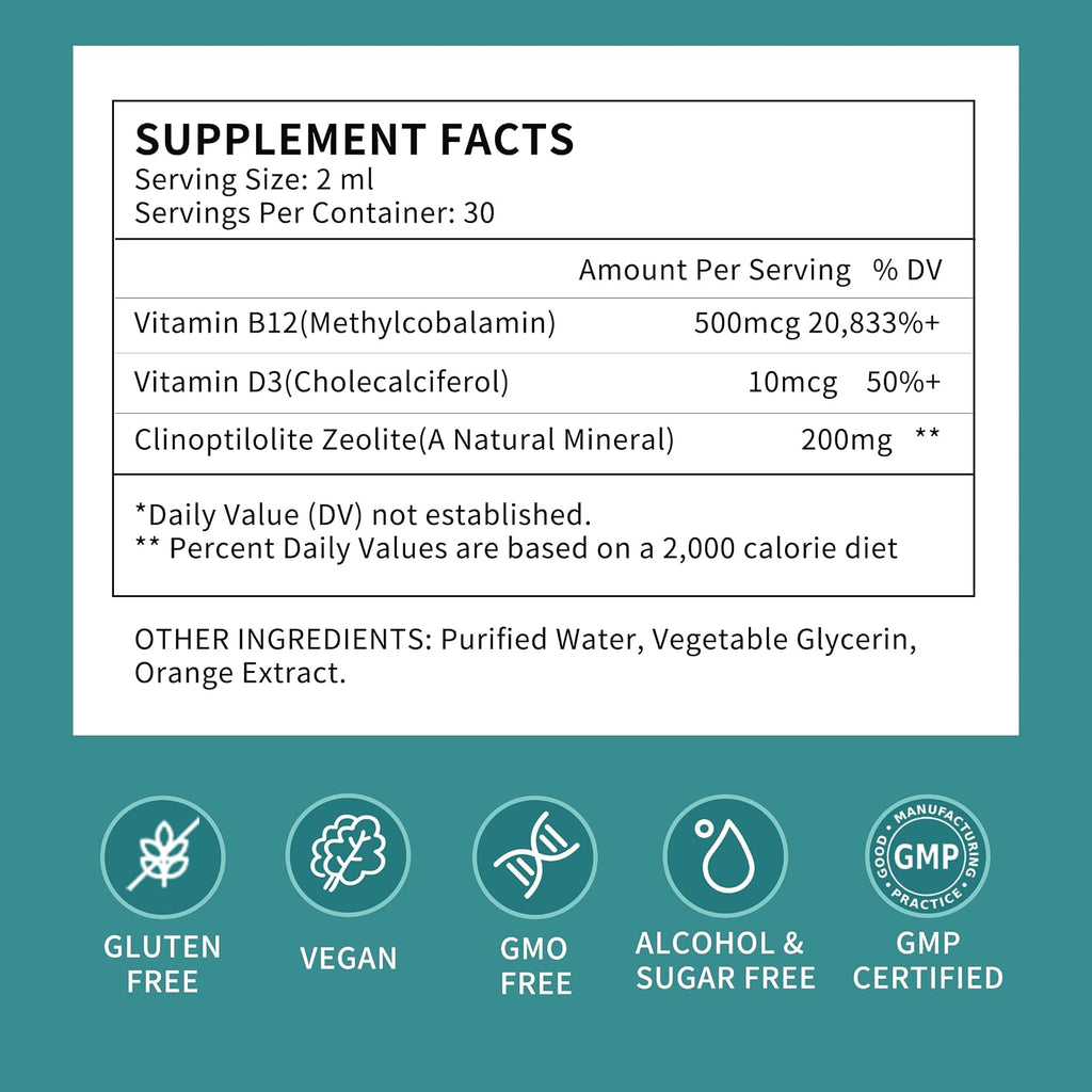 Vitamin B12 D3 drops for men