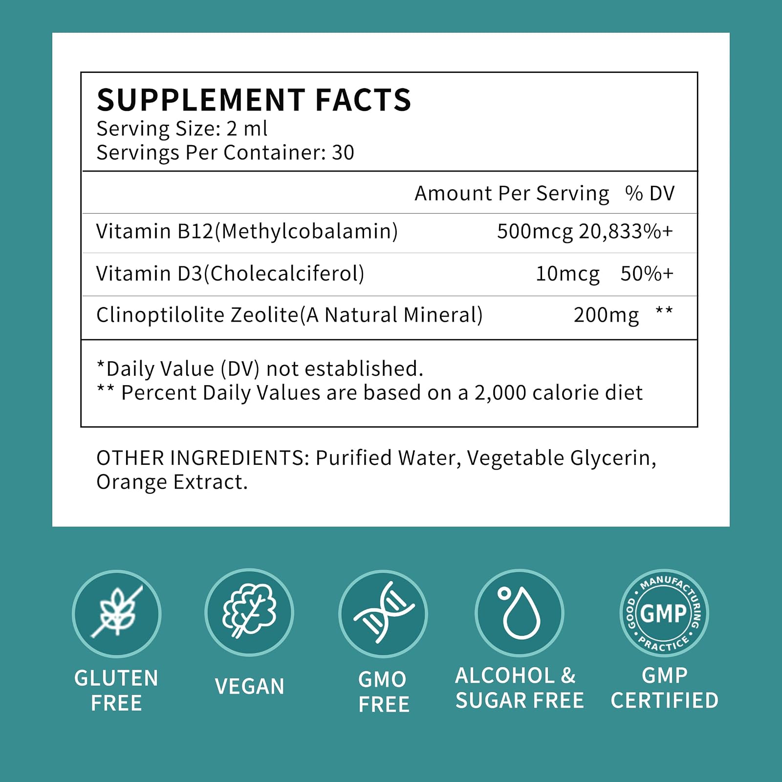 Vitamin B12 D3 drops for men