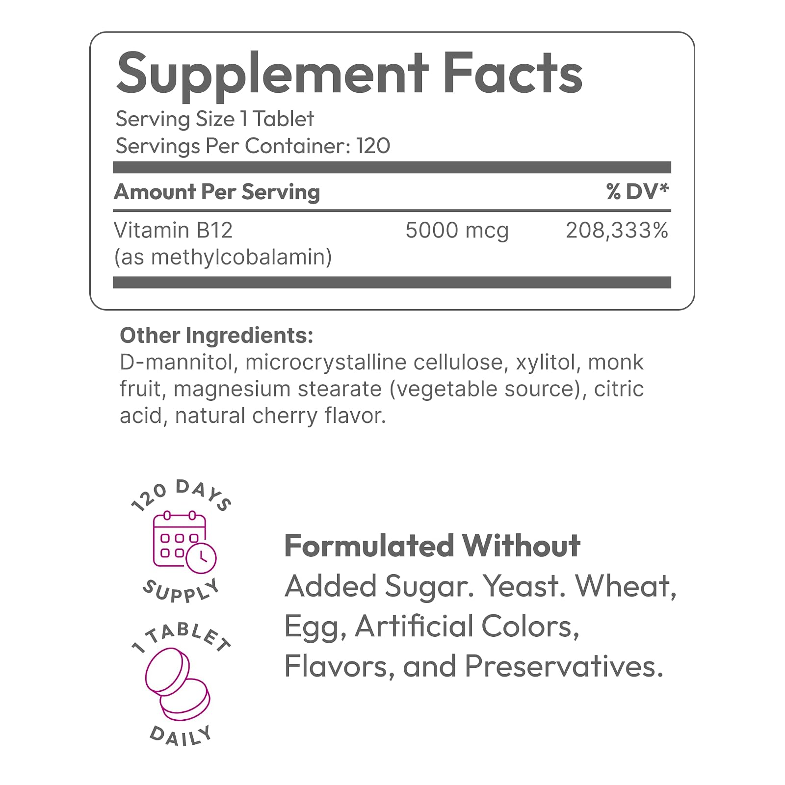 Vitamin B12 daily wellness boost