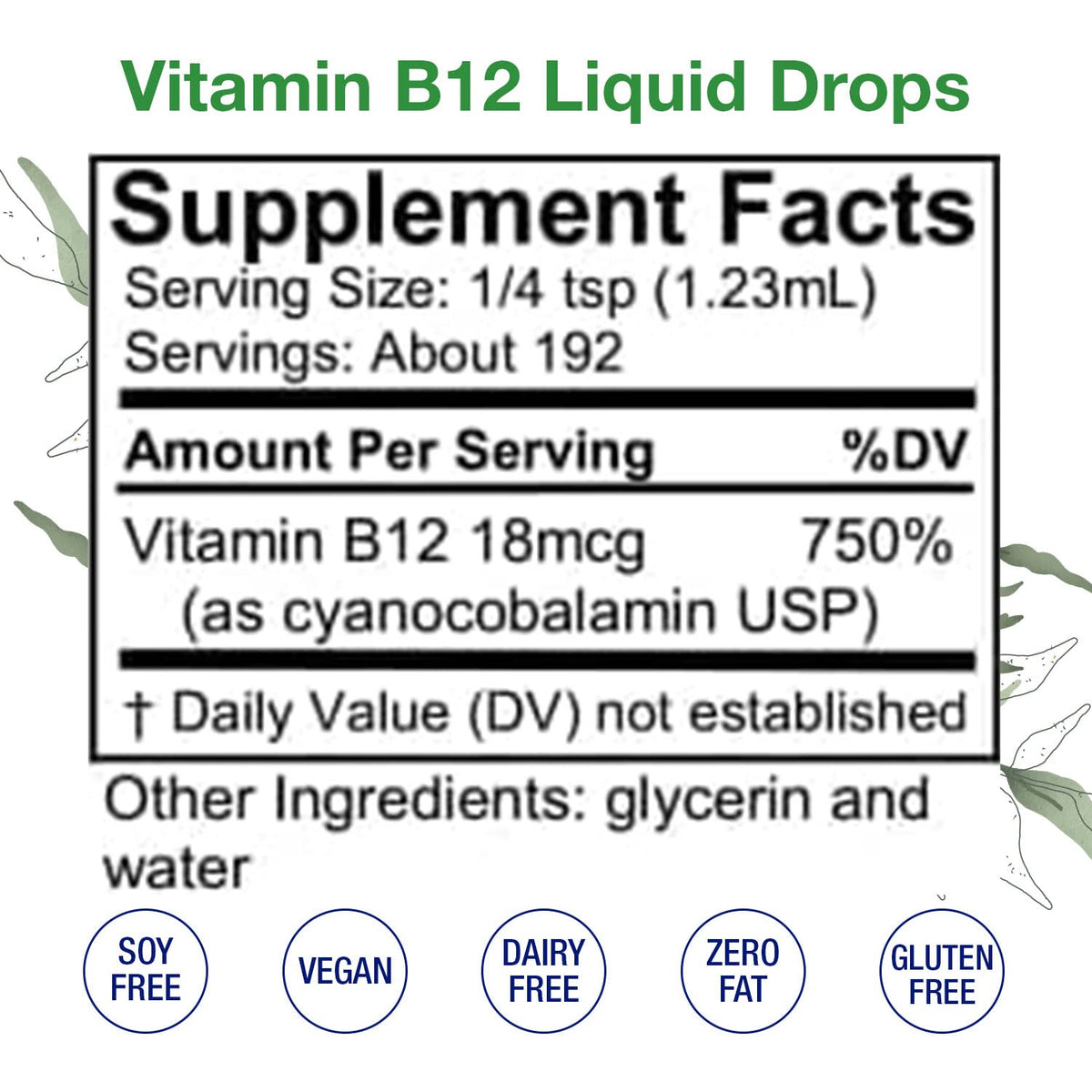 Vitamin B12 drops for energy boost