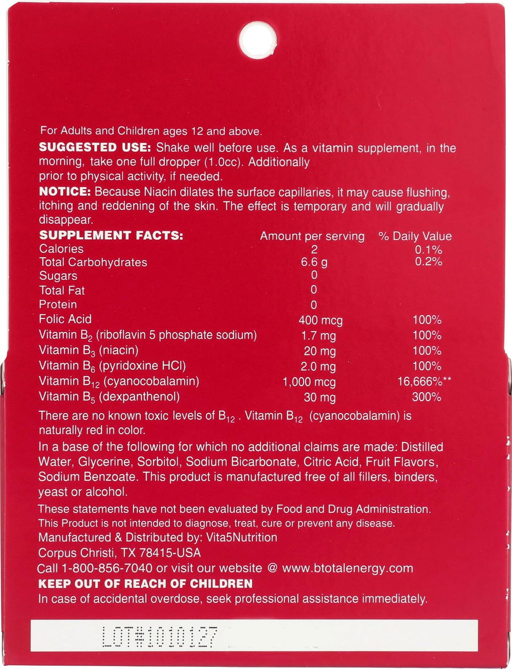 Vitamin B12 for energy boost