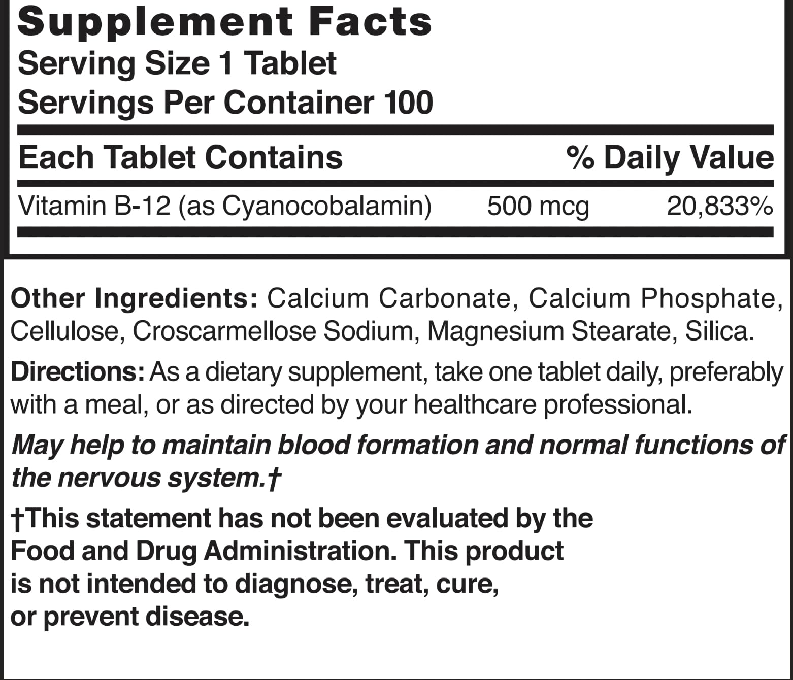 Vitamin B12 for energy support