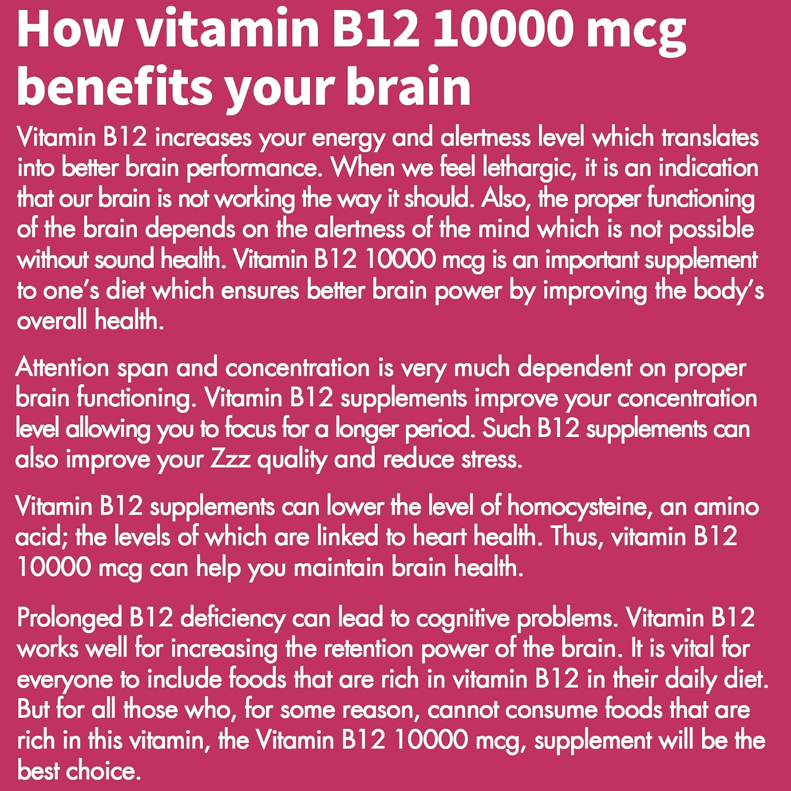 vitamin b12 for overall wellness