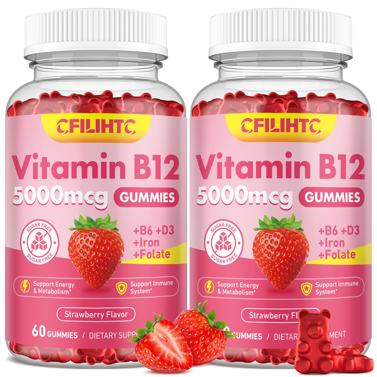 Vitamin B12 gummies for energy boost