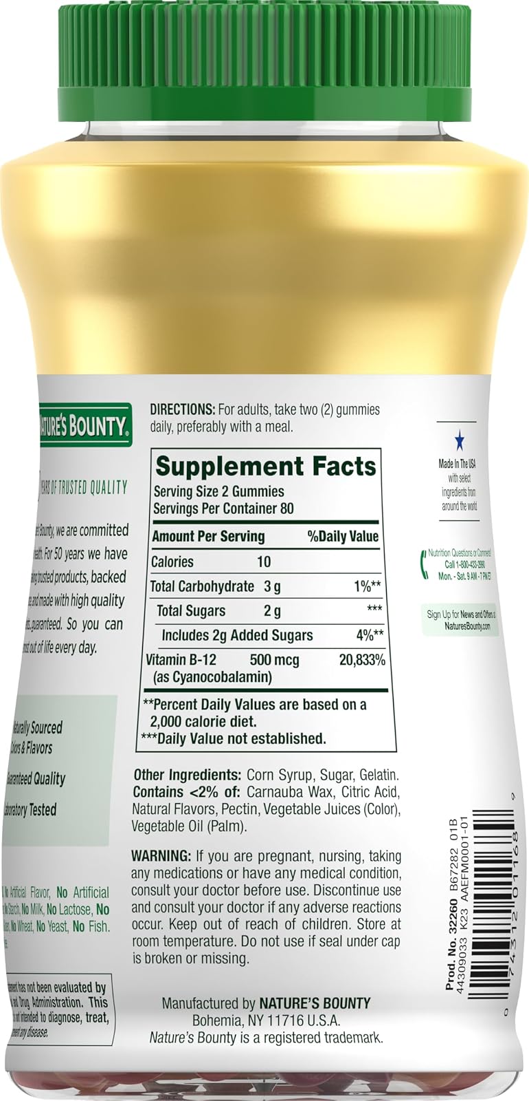 Vitamin B12 gummies for immune support