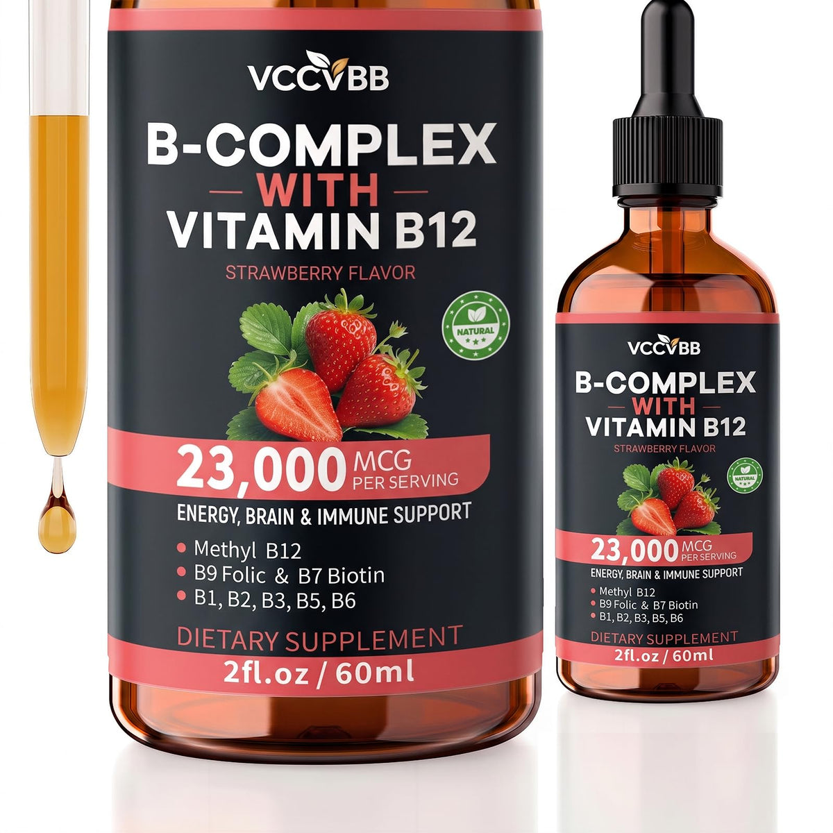 Vitamin B12 liquid drops for energy
