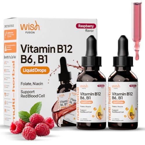Vitamin B12 liquid drops for energy