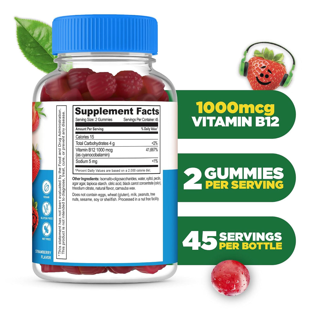 Vitamin B12 methylcobalamin gummy supplements