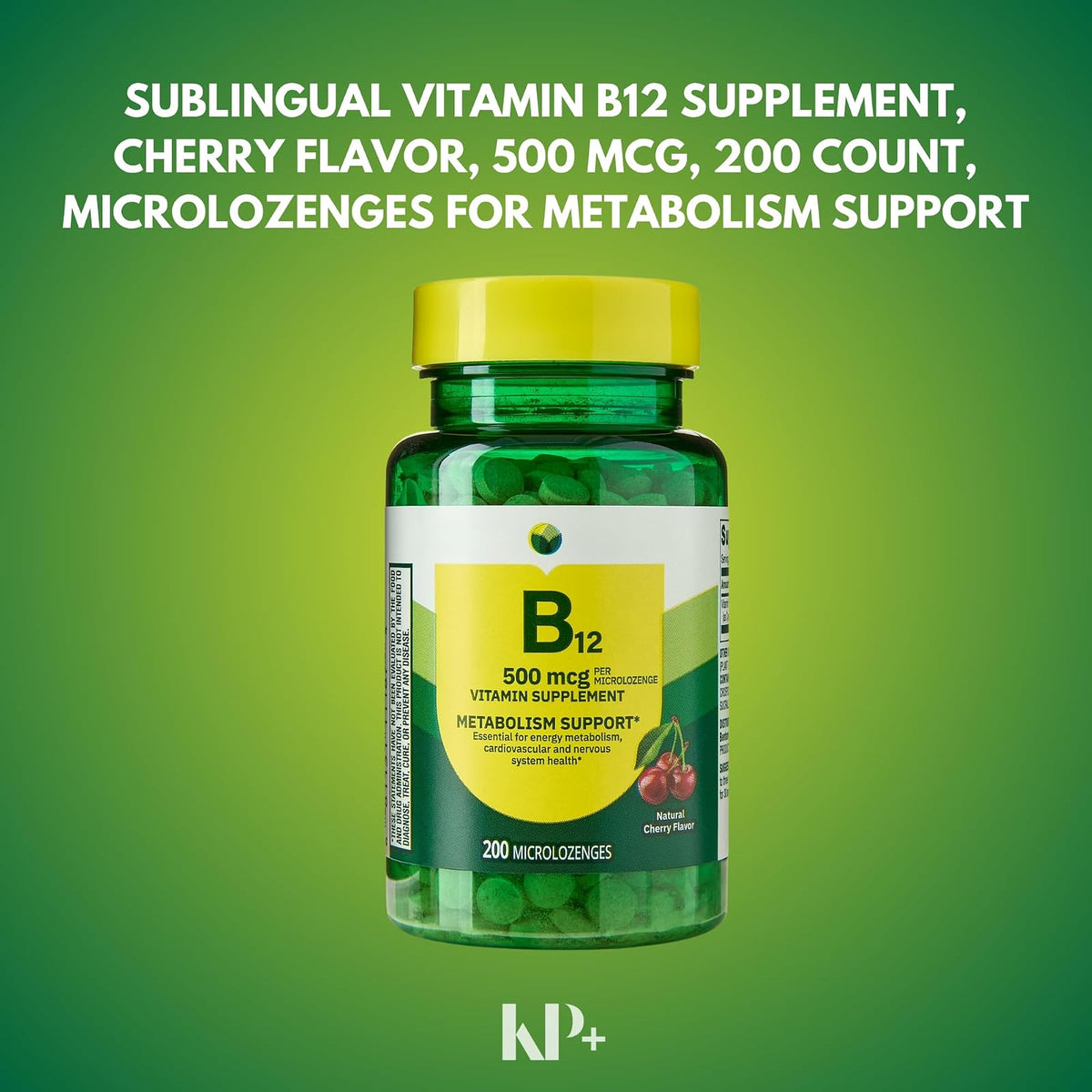 Vitamin B12 microlozenges for quick absorption