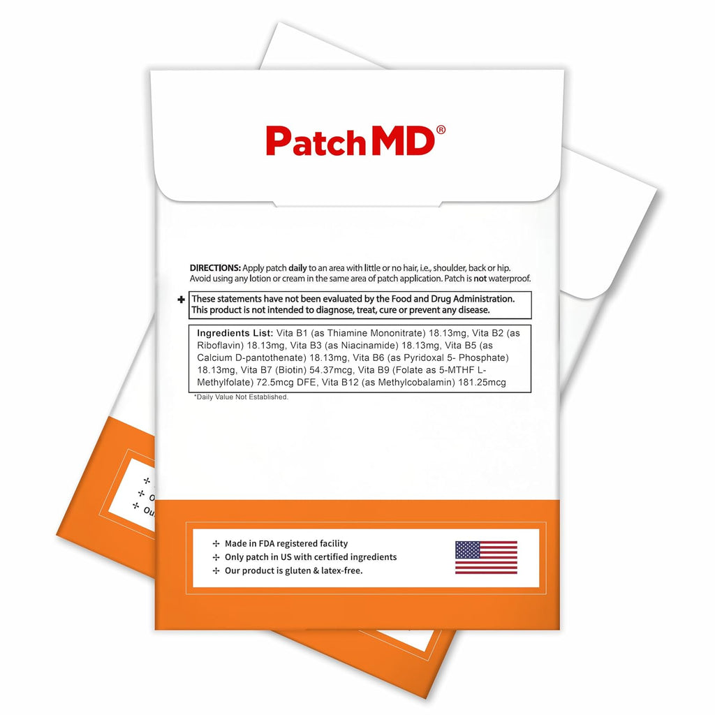 Vitamin B12 patches for energy boost