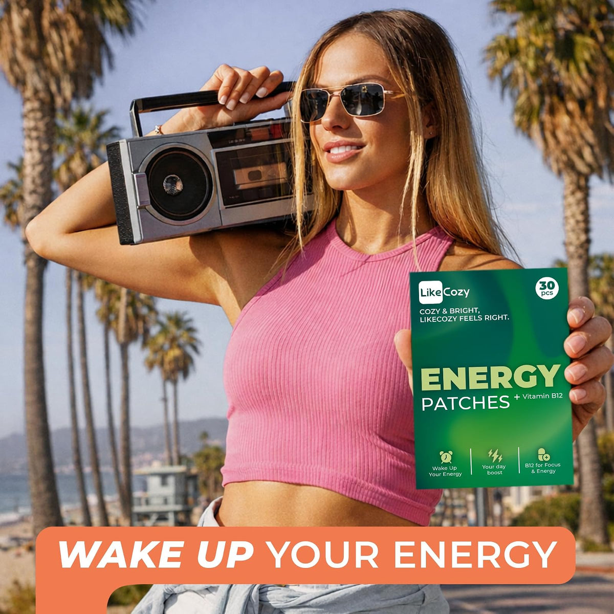 Vitamin B12 patches for energy boost