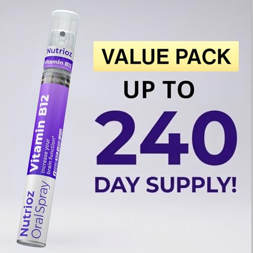 Vitamin B12 spray with folate benefits