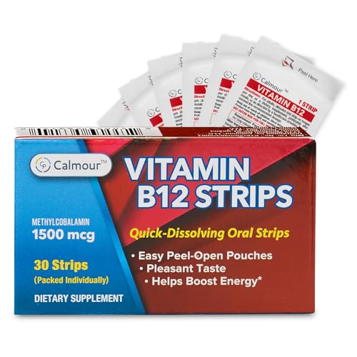 Vitamin B12 strips for energy boost