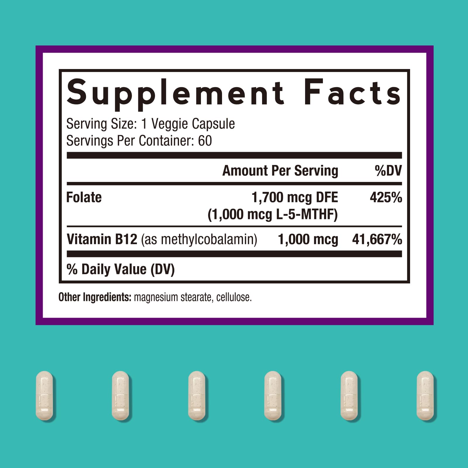 Vitamin B12 supplement for energy