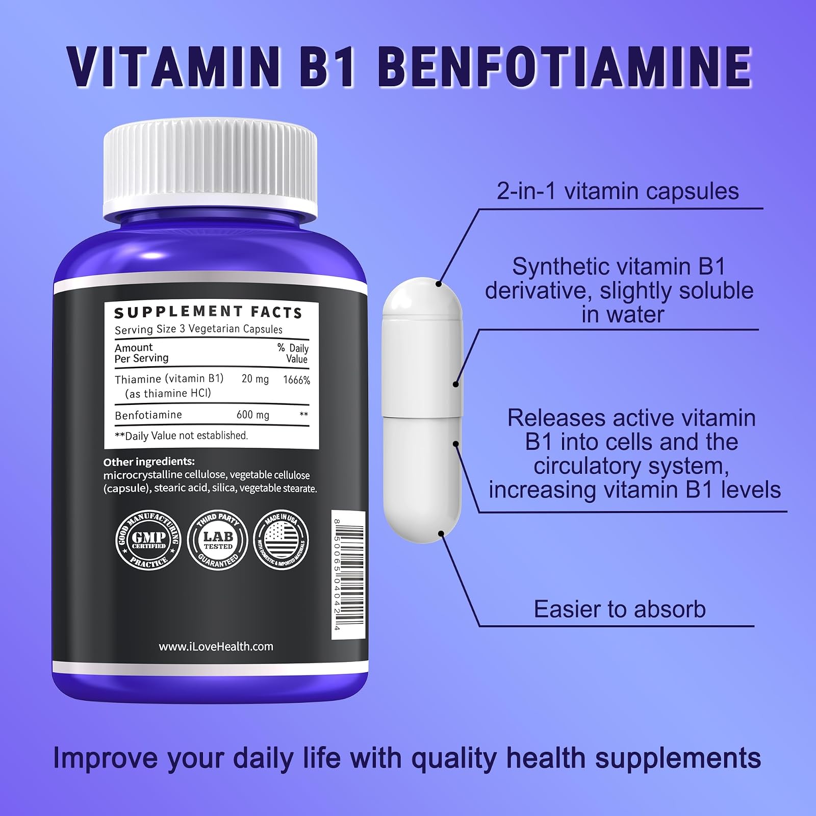 Vitamin B12 support for energy