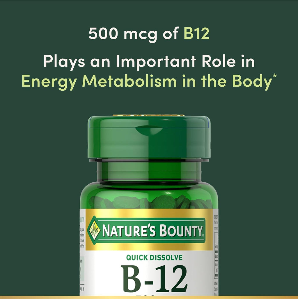 Vitamin B12 support for healthy metabolism