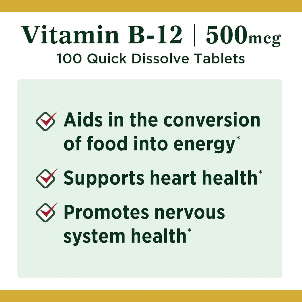 Vitamin B12 support for metabolism