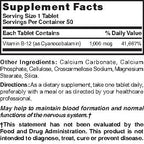 Vitamin B12 tablets for vitality