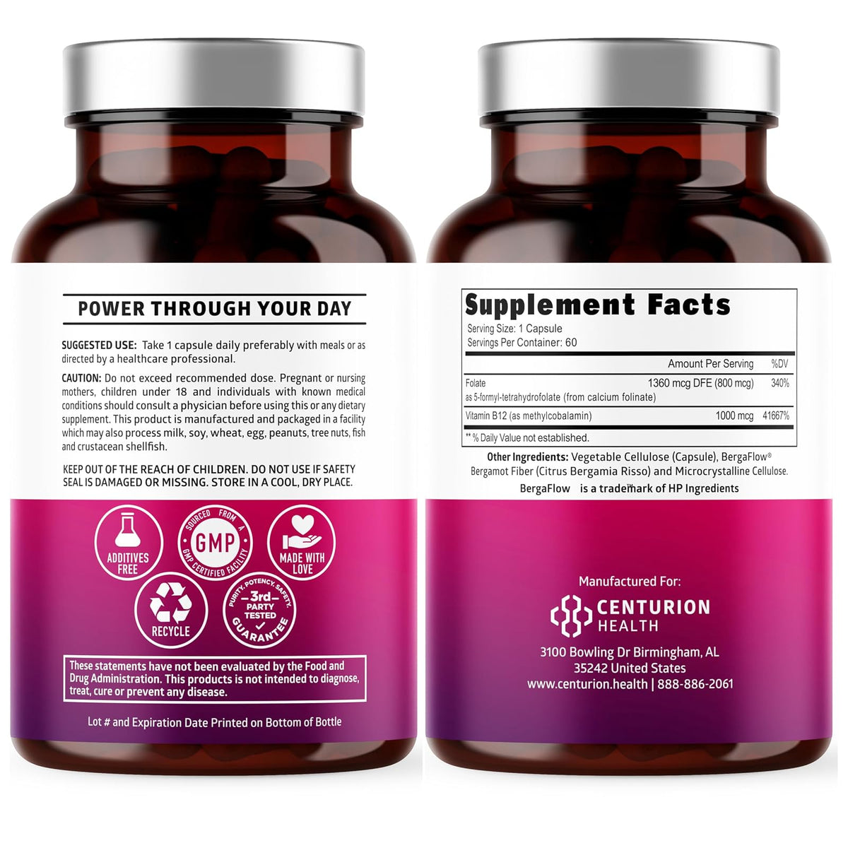 Vitamin B12 with folate support