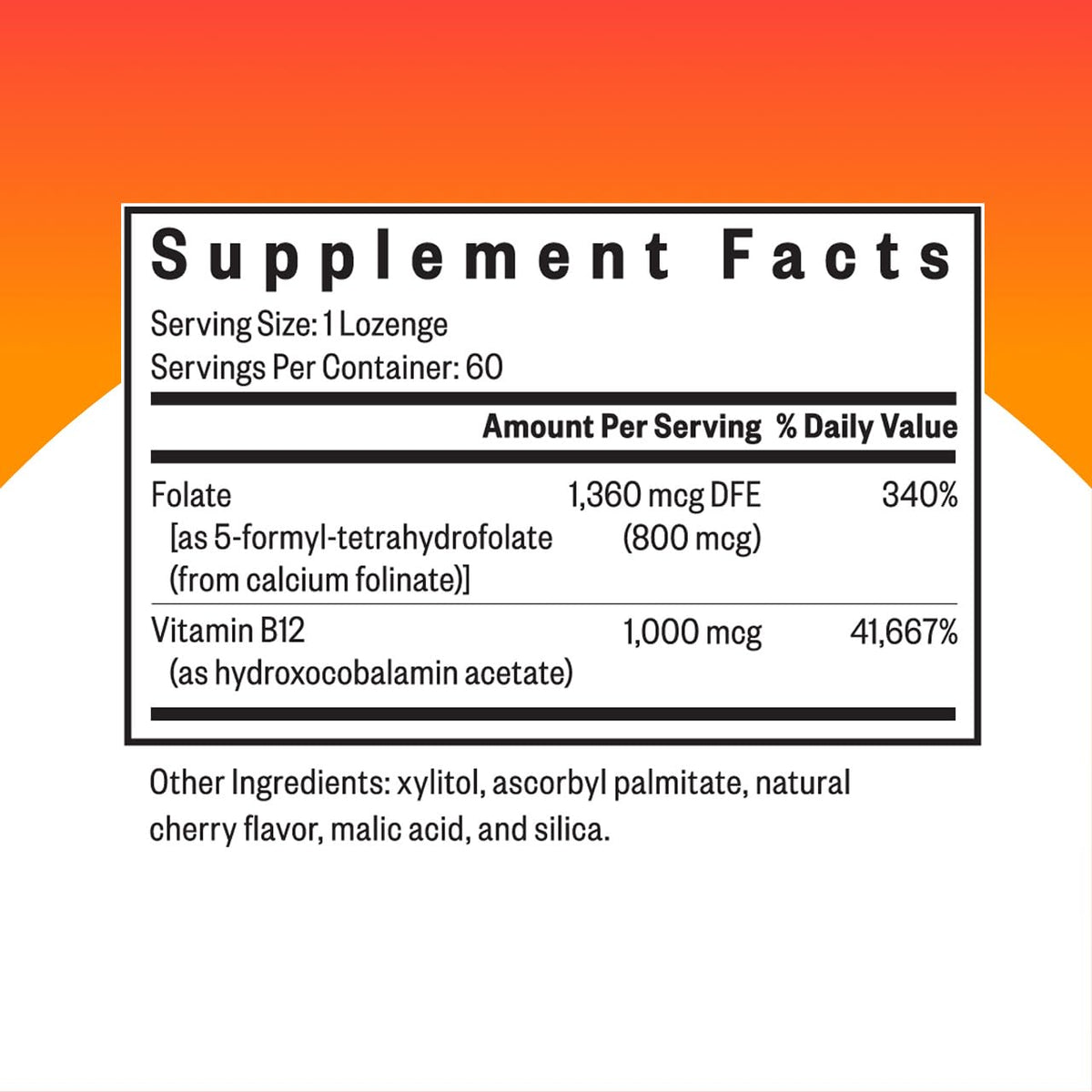 Vitamin B12 with folinic acid benefits
