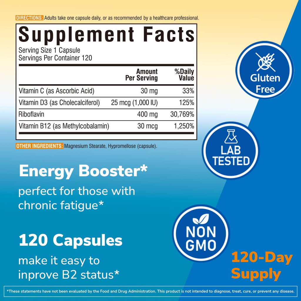 Vitamin B2 for energy production