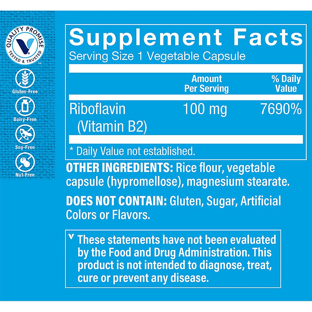 Vitamin B2 for energy support