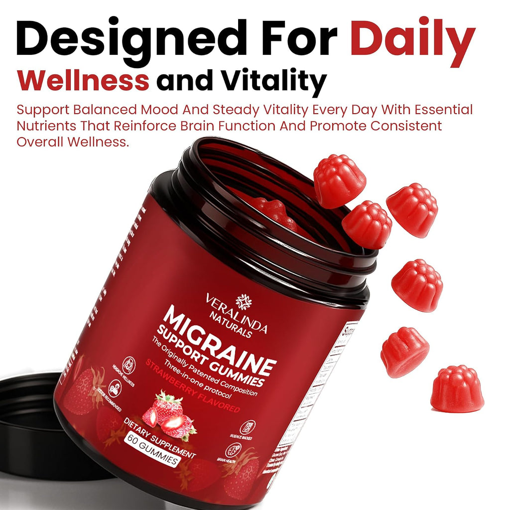 Vitamin B2 gummies for headache support