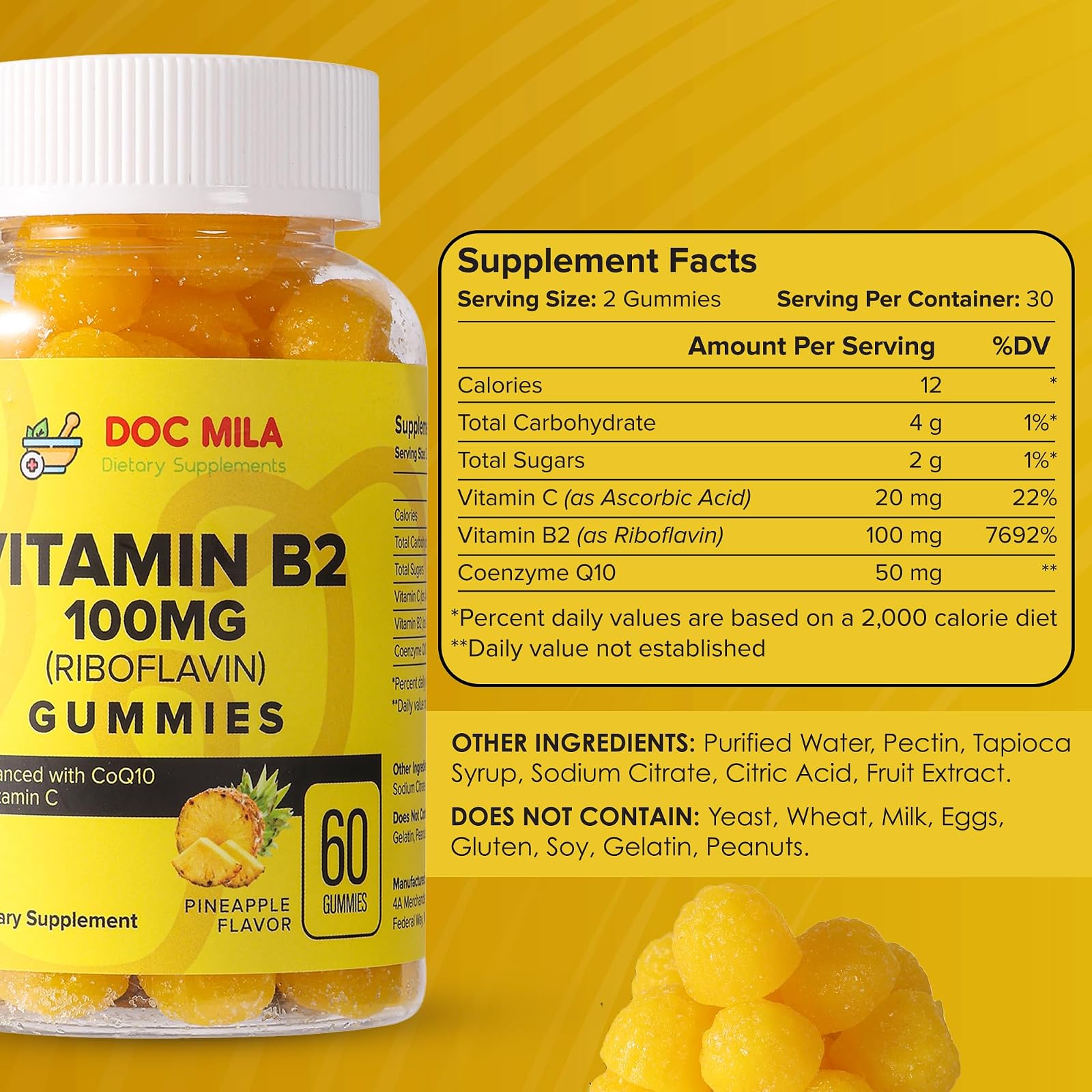 Vitamin B2 gummies support healthy skin