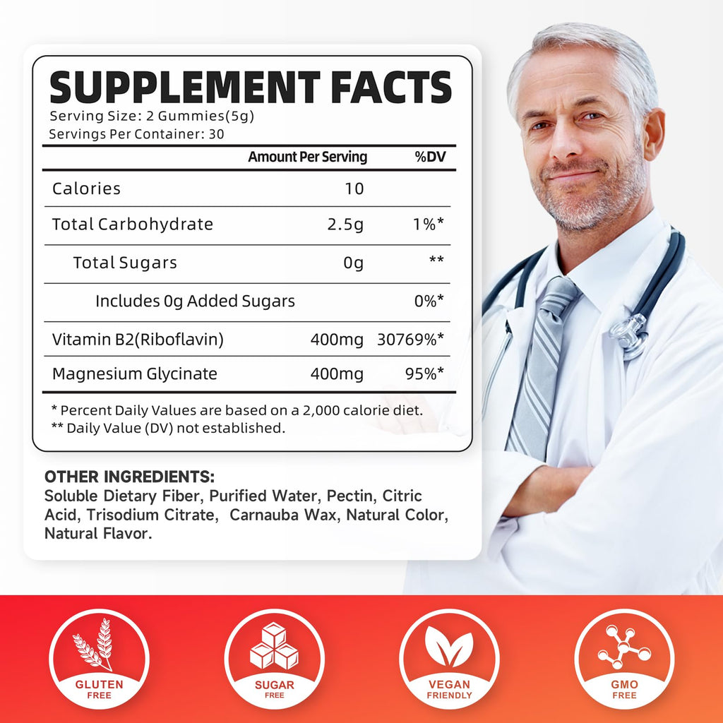 Vitamin B2 gummies support healthy skin