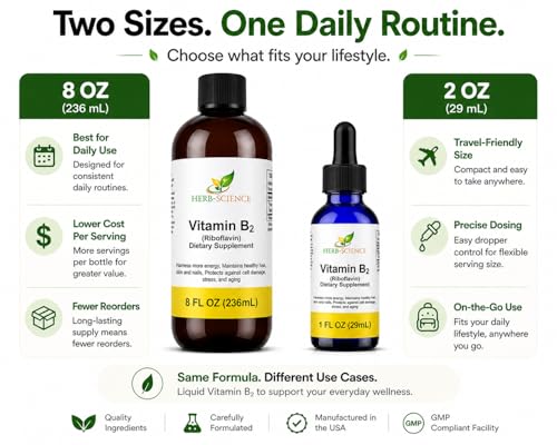 Vitamin B2 liquid for healthy skin