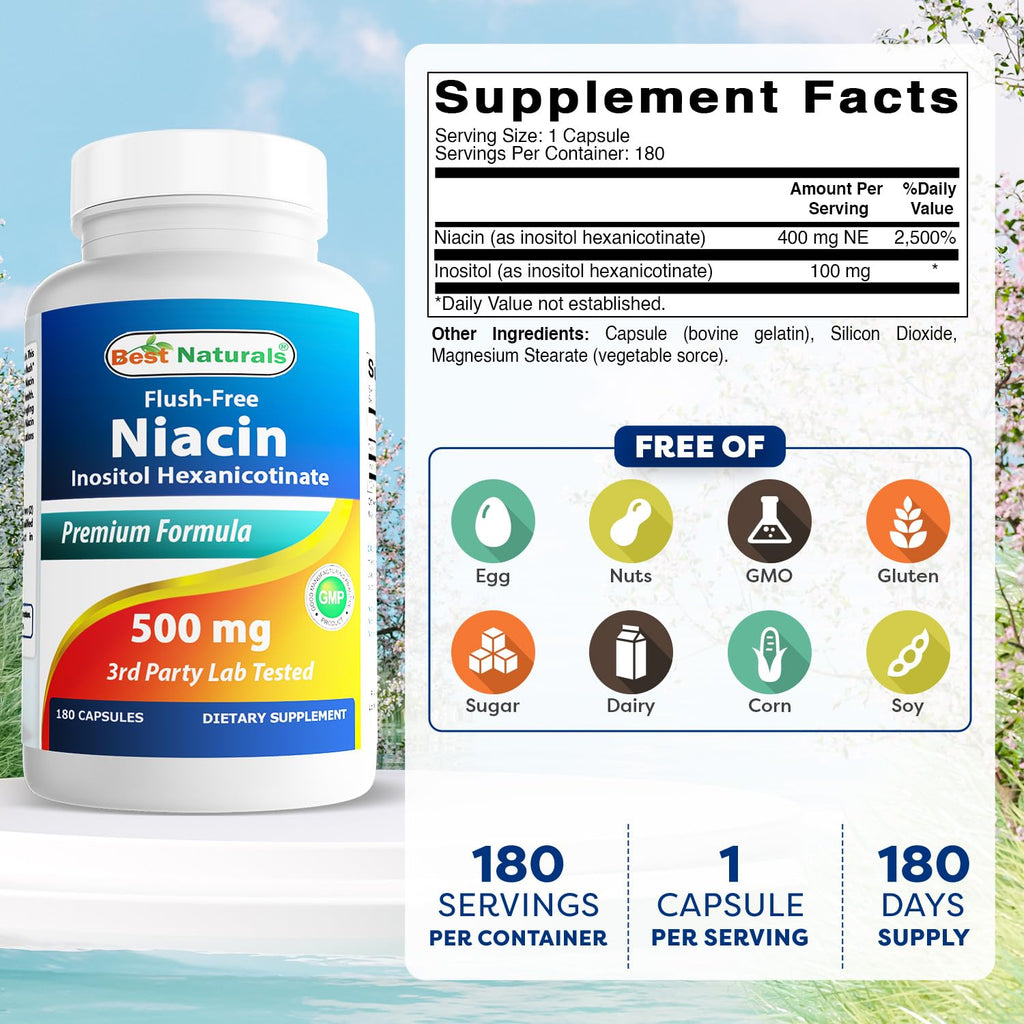 Vitamin B3 capsules for heart health