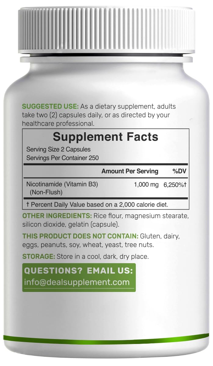 Vitamin B3 capsules for overall wellness