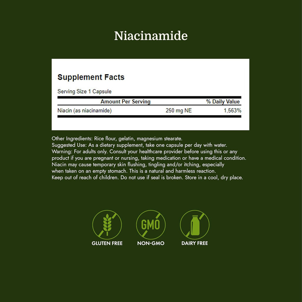 Vitamin B3 capsules for overall wellness