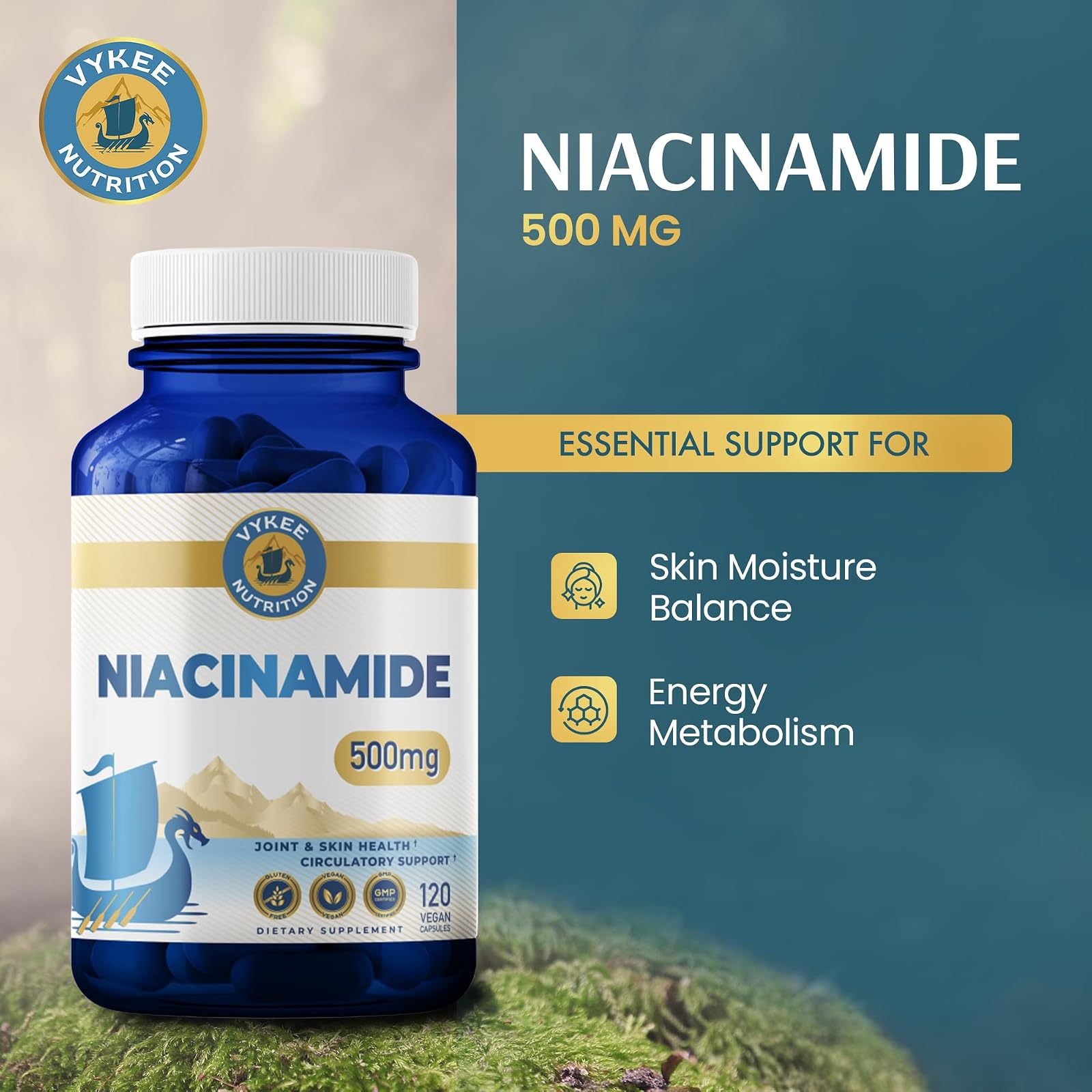 Vitamin B3 capsules for skin health