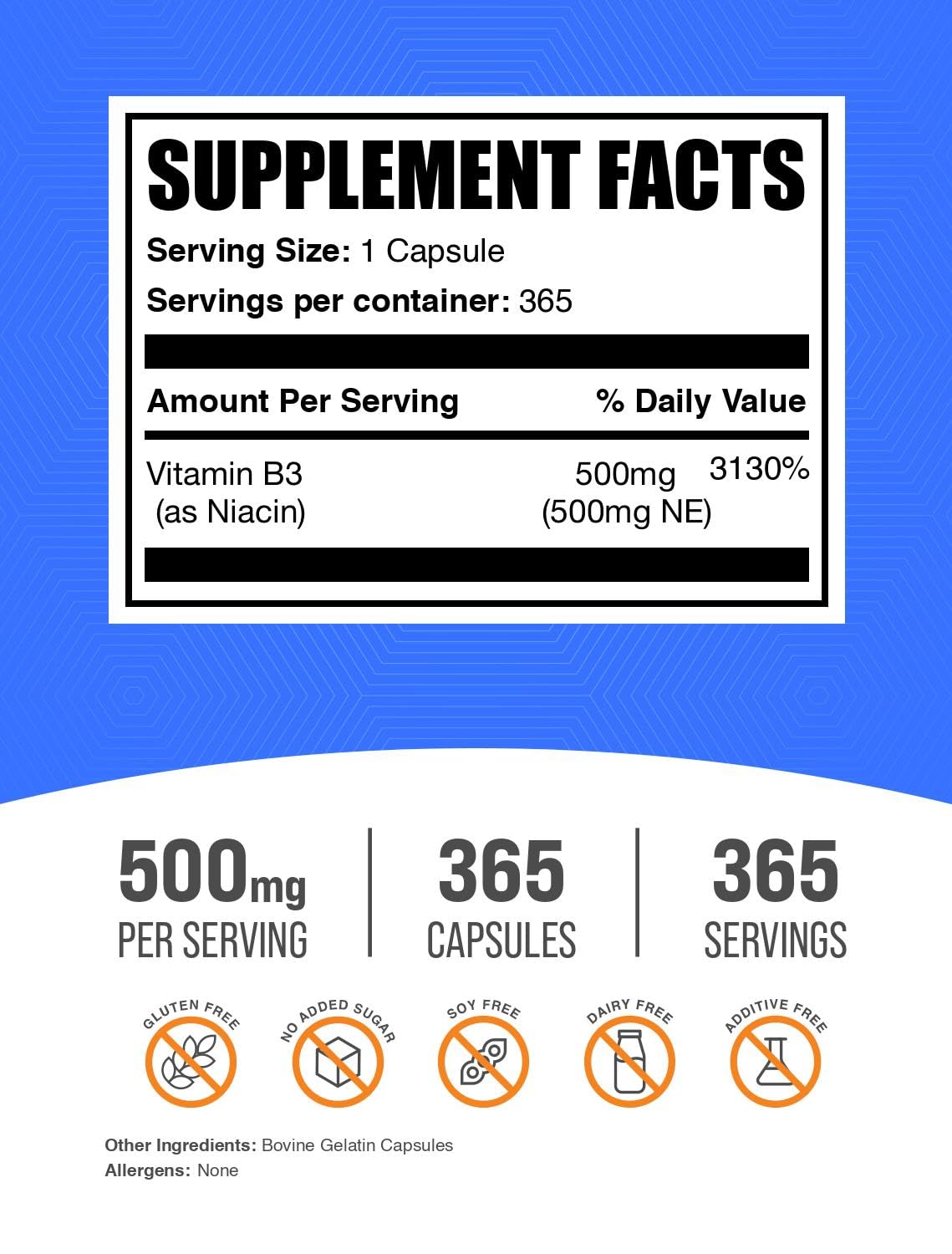 Vitamin B3 for energy support