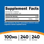 Vitamin B3 for energy support