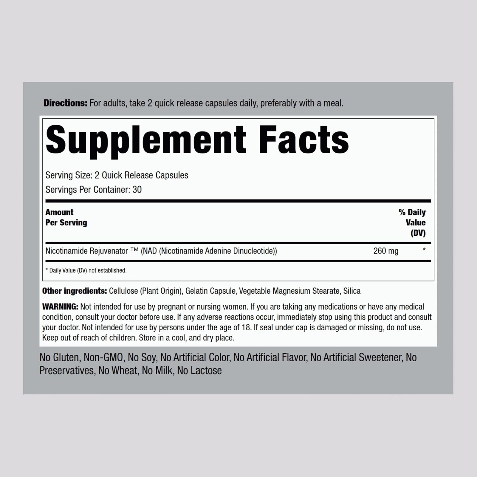Vitamin B3 for energy support