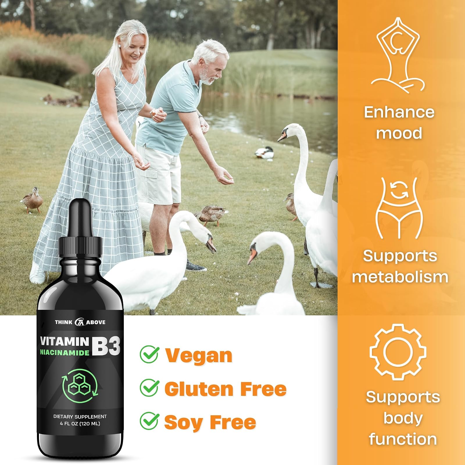 Vitamin B3 liquid for anti-aging benefits