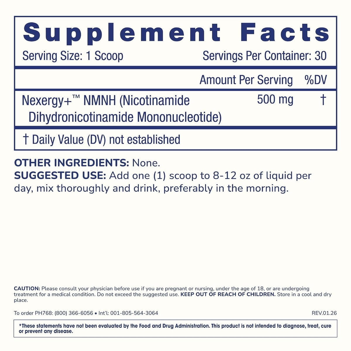 Vitamin B3 NMNH powder supplement